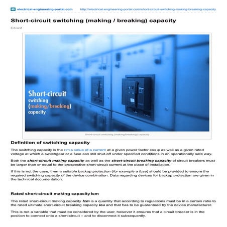 Shortcircuit switching making__breaking_capacity | PDF