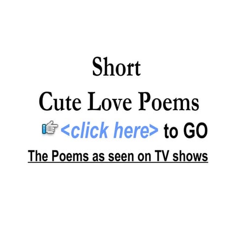 Short Cute Love Poems | PPT