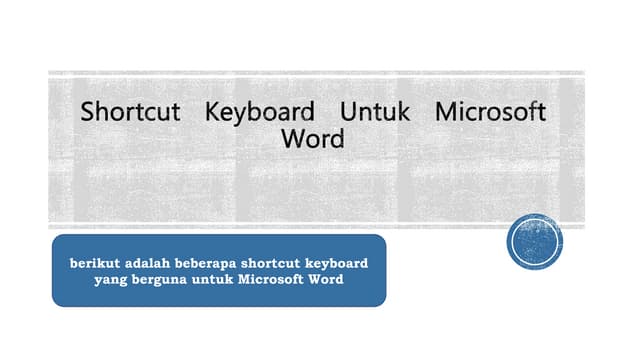 Kumpulan Rumus Cepat Ms. Word | PDF