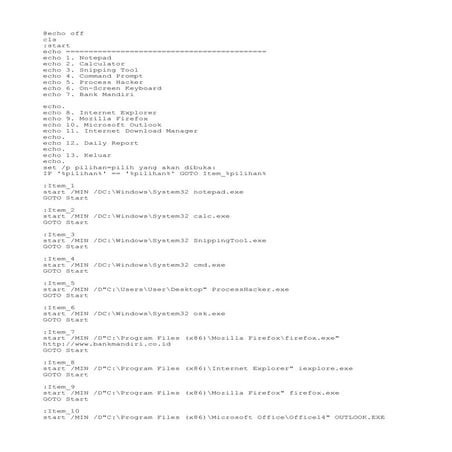 Shortcuts dot batch | TXT