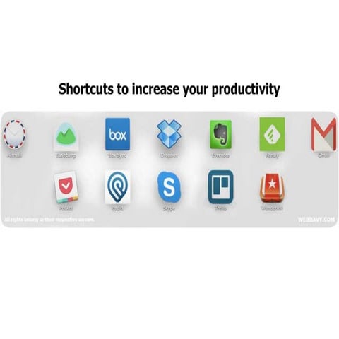 Shortcuts to increase your productivity | PPTX