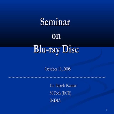 Blu ray disc slides | PPT