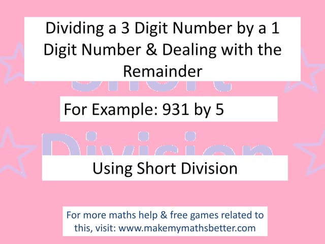 Long division | PPT