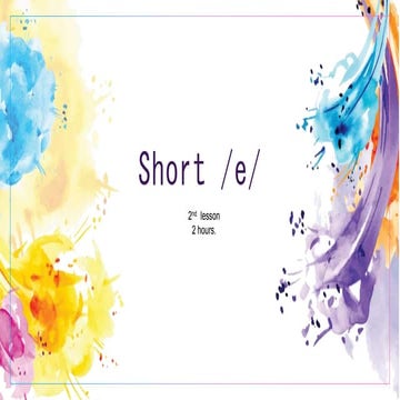 short e - lesson 2 - 2 hours.pptx1 test | PPT