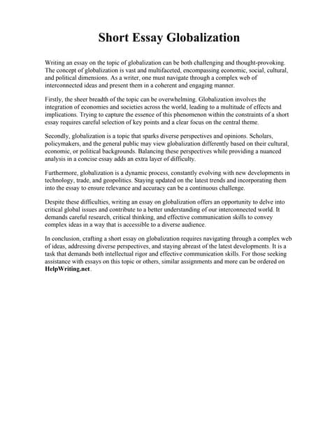 Essay Of Globalization.pdf