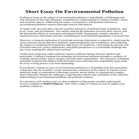 Short Essay On Environmental Pollution.pdf