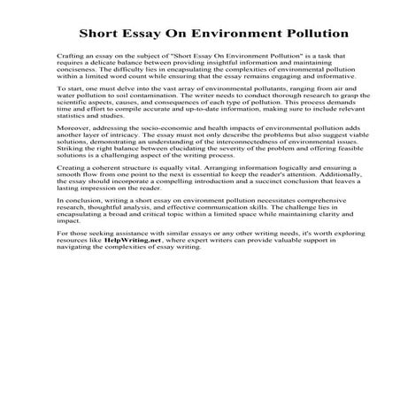 Short Essay On Environment Pollution.pdf
