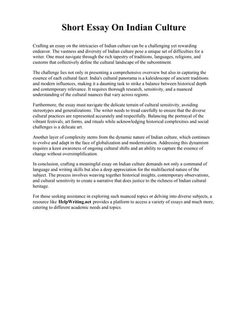 Essay On Culture Of India.pdf