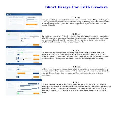 Short Essays For Fifth Graders | PDF