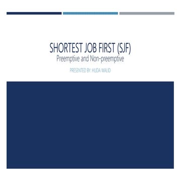 Shortest job first (sjf) | PPTX