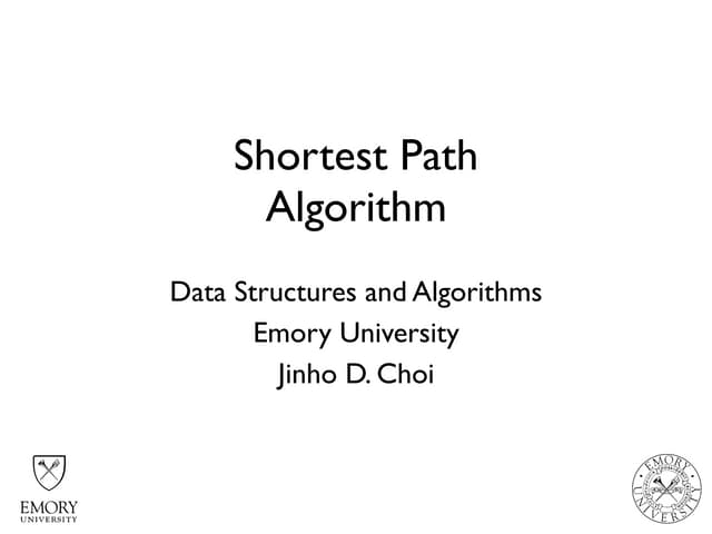 Cs253 Shortest Path Algorithms 2019 Ppt 1944