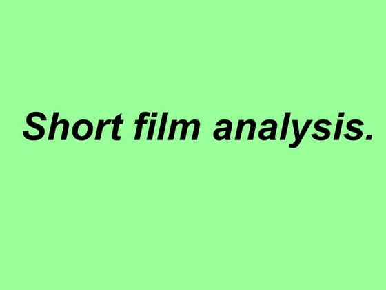 For The Birds Short Film Analysis | PPT