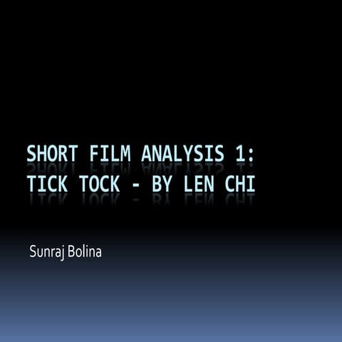 Short film analysis 1 | PPTX