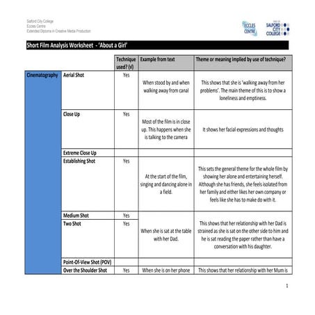 About a Girl - Analysis | DOCX