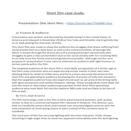 Short film case study | PDF