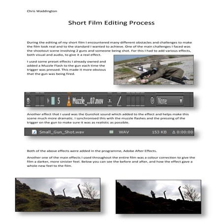 Short film editing process | DOCX | Photo Editing Software | Computer ...