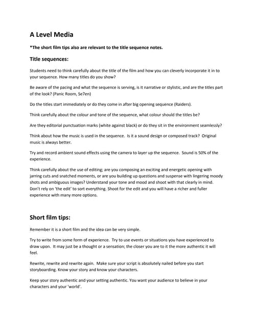 Elements of film making | PPTX | Screenwriting | Content Production