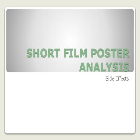 Short film poster analysis 2 | PPTX