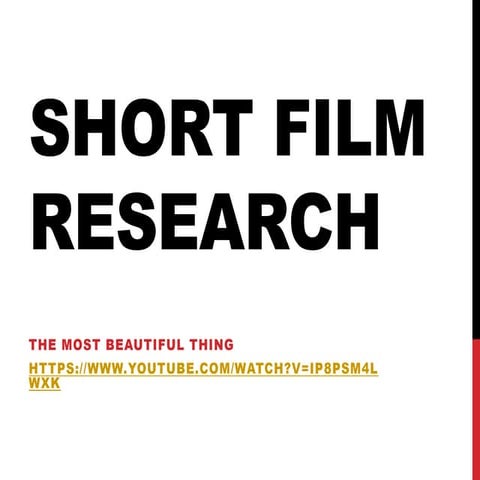 Short film research | PPTX