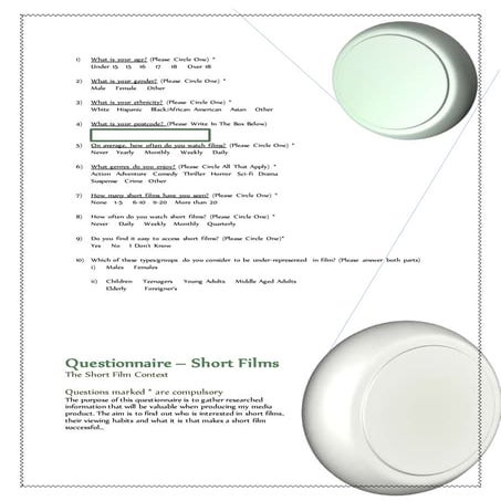 Short films questionnaire | DOCX