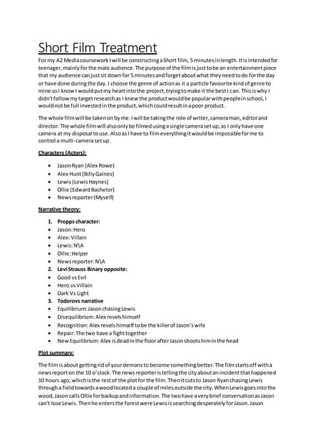 Film treatment draft 3 | DOC | Lotteries and Scratchcards | Shopping