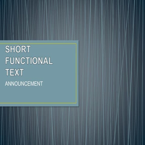 Short functional text | PPTX