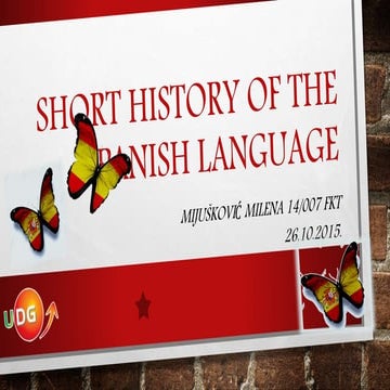 Short history of the spanish language | PPTX