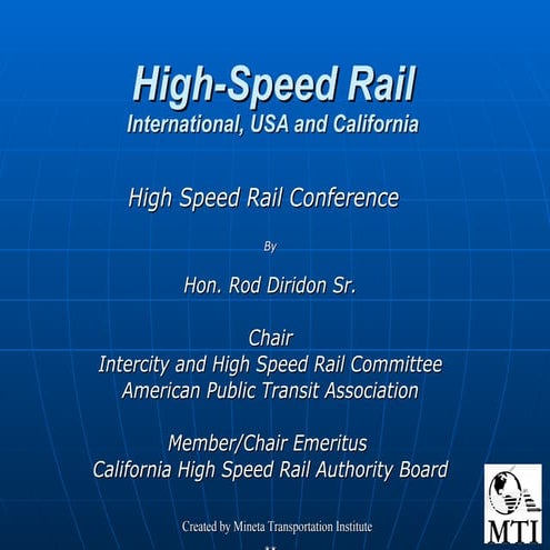 HSR Justification Presentation | PPT