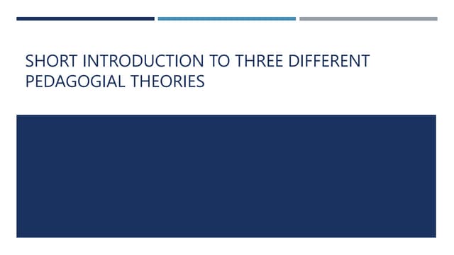 Short introduction to three different pedagogial theories.pptx Short introduction to three different pedagogial theories.pptx