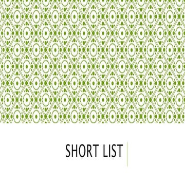 Short list | PPT