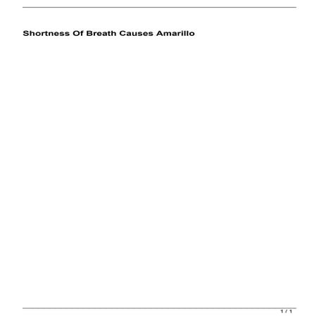 Albany Shortness Of Breath | PDF