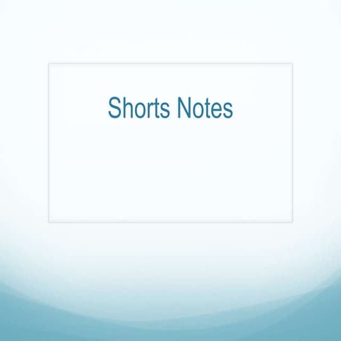 Short notes | PPT