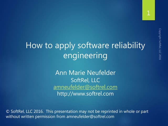 Overview Of Software Reliability Engineering Pptx Operating Systems Computer Software And