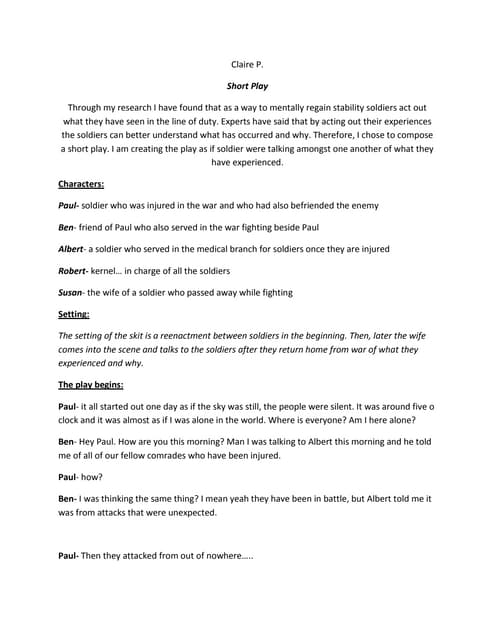 Script - Role Play. | PDF