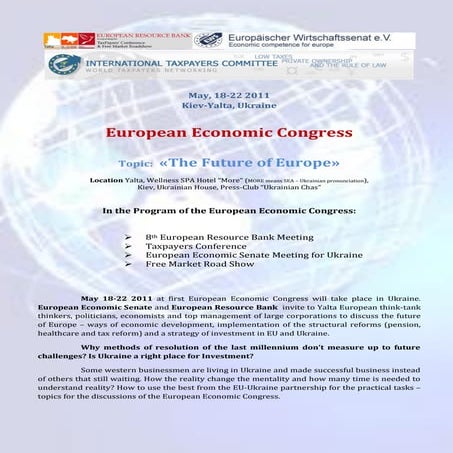European Economic Congress | PDF