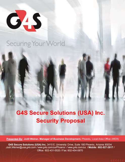 G4S Security Services - Company Profile G4S | PDF