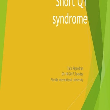 Short QT syndrome | PPTX