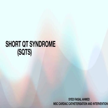 Short QT syndrome. Description, Evaluation, ECG changes. | PDF