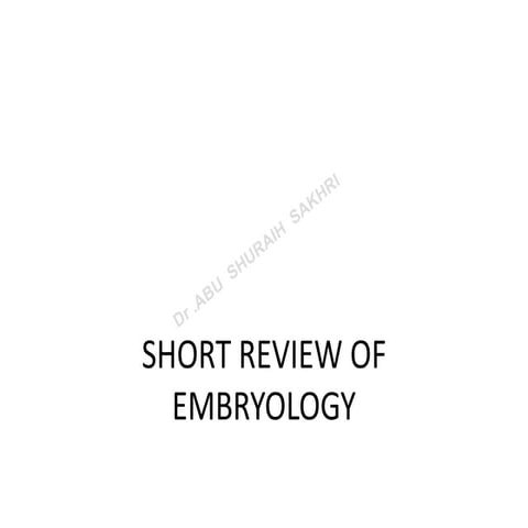 Short Review of Embryology | PPT