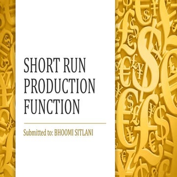 SHORT RUN production function | PPTX