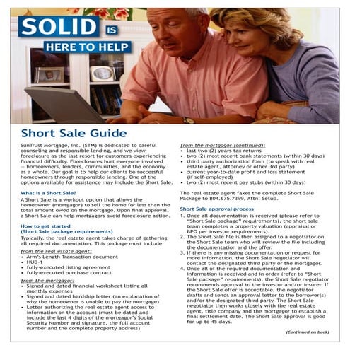 Short Sale Process for the Consumer | PDF | Home Financing | Personal Debt