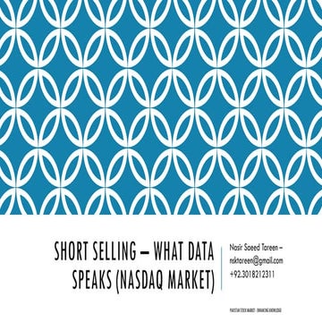 Short selling basics more profitable | PDF
