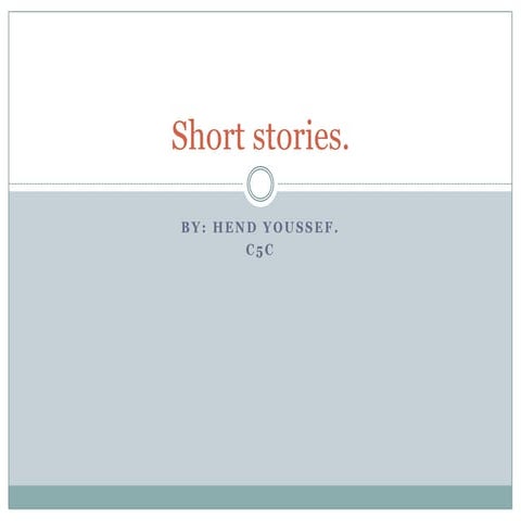 Short stories | PPTX
