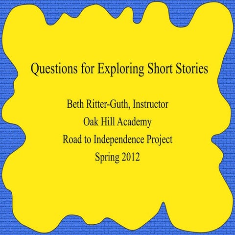 Short Story Lecture Notes | PPT
