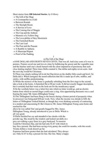 The Gift of the Magi by O. Henry | PPTX | Hair Care | Beauty