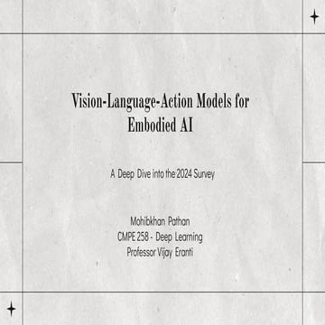 Vision-Language-Action Models for Embodied AI | PDF