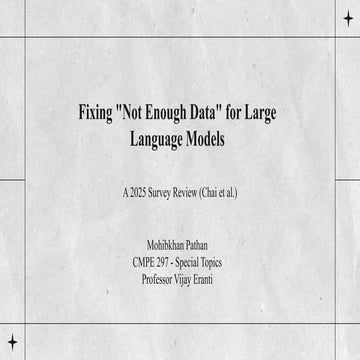 Fixing "Not Enough Data" for Large Language Models | PDF