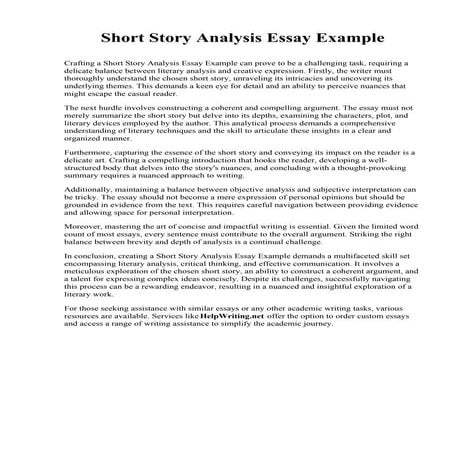 Short Story Analysis Essay Example.pdf