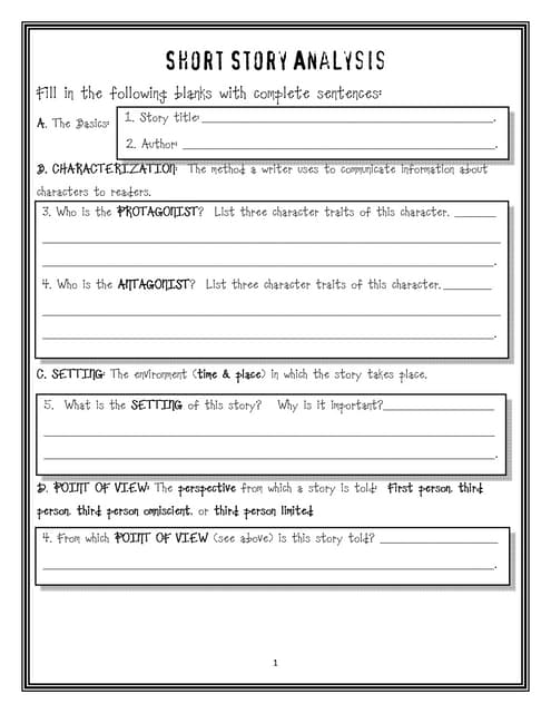 Literary analysis | PPSX