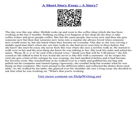 Short Story Essay Examples